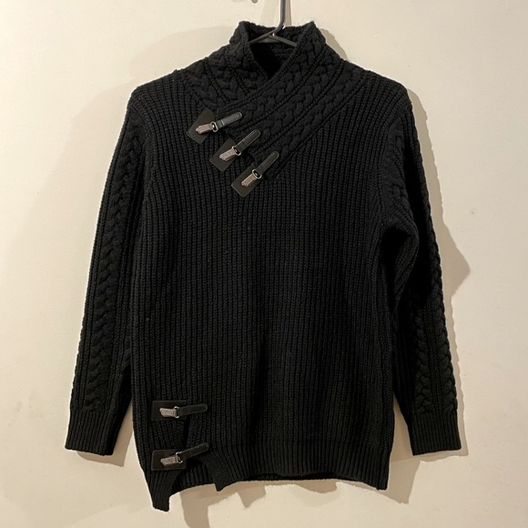 Sweaters | Black Sweater With Buckles | Poshmark
